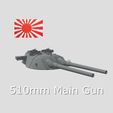 STL file IJN Shikishima 1/200 敷島 MAIN 510mm Gun - Yamato Class ...