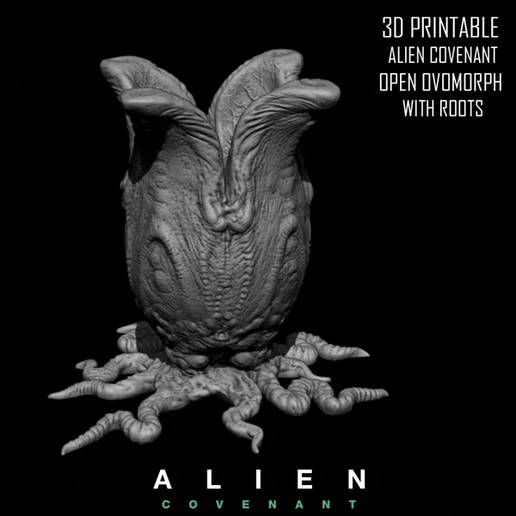 👽 3D PRINTABLE ALIEN COVENANT OPEN EGG WITH ROOTS・ STL File for 3D ...