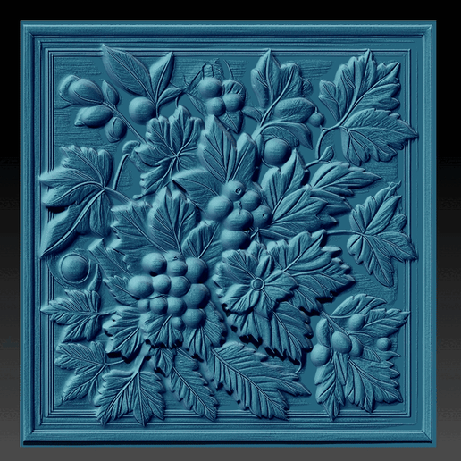 🗿 Floral Berry Leaf Relief - 3D Model for CNC and 3D Printing・Free STL ...