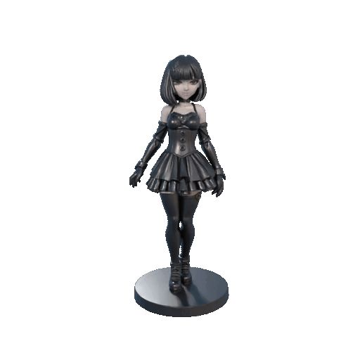 👧 Gothic Anime Girl with Combat Boots・ STL File for 3D printing・Cults