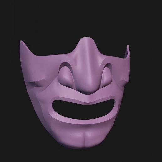 🗡️ Sci-Fi Futuristic Purple Mecha Half Mask 3D Model STL Printable・ STL ...