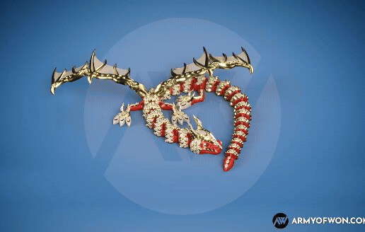 🐉 Armored Dragon・ 3MF File for 3D printing・Cults