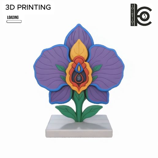 🎨 Pop Art Orchid - 3D Printable Model・ STL File for 3D printing・Cults
