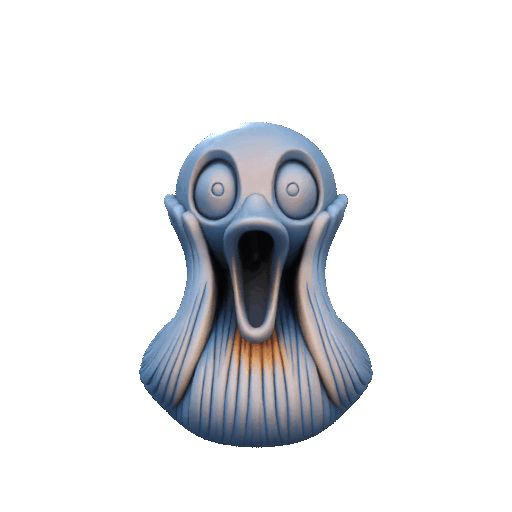 🦆 The Scream Rubber Duck – A Surreal & Playful Twist・ STL File for 3D ...