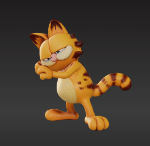 🐱 Dynamic Garfield STL – Cartoon Cat Stretching Exaggerated Pose・ STL ...