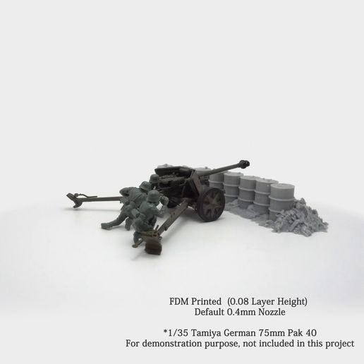 🛢️ Oil Drum Mud Trench (for PAK 40) WW2 Wargaming Scatter Terrain・ 3D ...