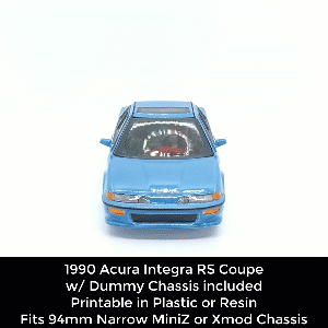🐚 90 Integra Body Shell with Dummy Chassis (Xmod and MiniZ)・ STL File ...