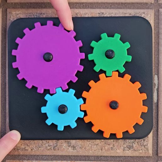 ⚙️ Simple Gears Demo・ STL File for 3D printing・Cults
