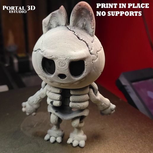 💀 SKULL LABUBU / PRINT-IN-PLACE WITHOUT SUPPORT・ STL File for 3D ...