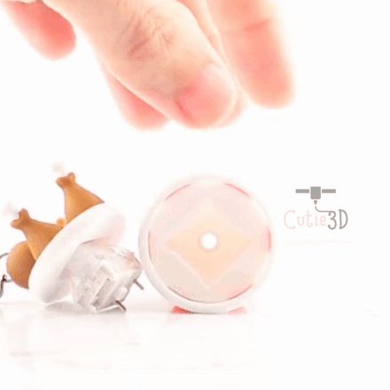 👌 Cutie3D Twisty Keycap Fidget Clicker Fried Chicken Bucket Keychain ...