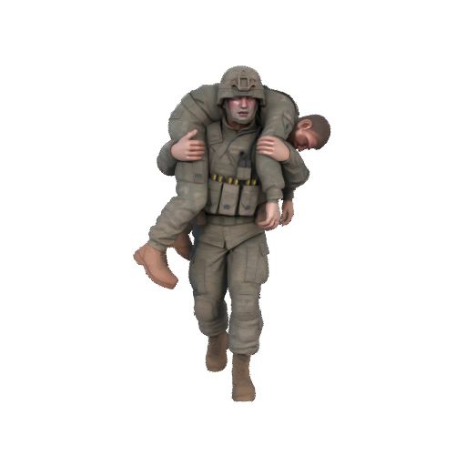 🗿 Combat Casualty Evacuation – Buddy Carry・ STL File for 3D printing・Cults