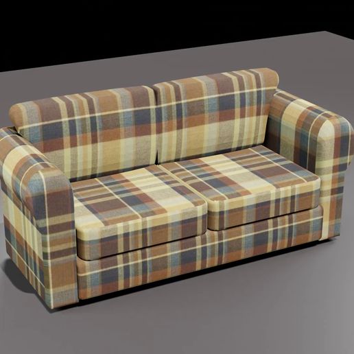🪑 Sofa 3D Model - Fully Textured with UV Mapping・ STL File for 3D ...