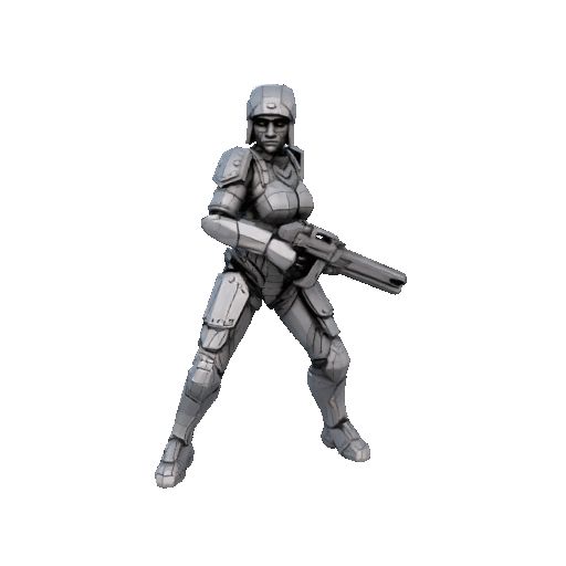 🛰 3D Printable Space Commando: Female Warrior Figure – Icon of Future ...
