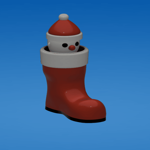 🎅 Santa Claus Schuh mit Wichtel, Weihnachten Schuh・Free STL File for 3D ...