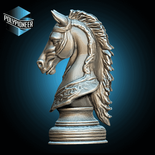 ♟️ Regal Knight Chess Piece (Free STL)・Бесплатный бесплатно STL для 3D ...