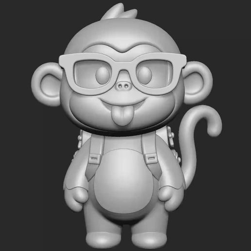 🐒 Cute monkey・ STL File for 3D printing・Cults