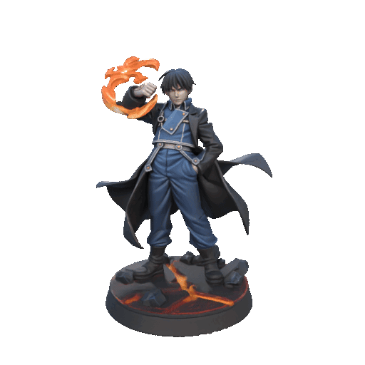 🐎 Roy Mustang Flame Alchemist, Fullmetal Alchemist / D&D Miniature・ STL ...