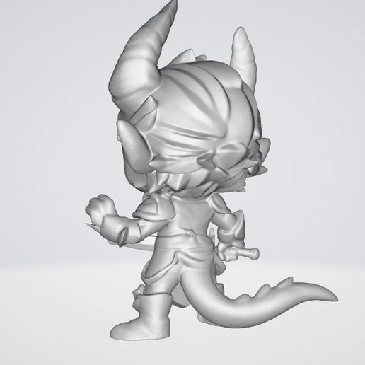 Free STL file Chibi Dragonborn with Sword 🗡️ ・3D print design to ...