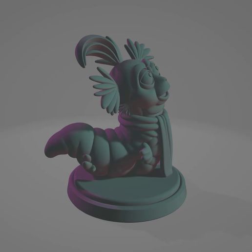 🪱 Ello Worm - 3D figure Infinity/Disney style (100 mm)・ STL File for 3D ...