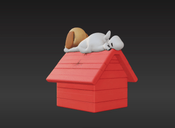 👽 Snoopy Lying on Doghouse STL – Iconic Cartoon Beagle 3D Print・ STL File for 3D printing・Cults