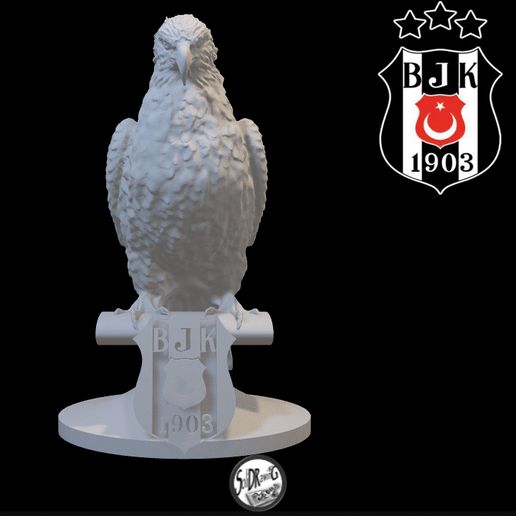 Archivo STL Beşiktaş JK - Bjk - Kara Kartal - Siyah Beyaz 🦃 ・Plan ...