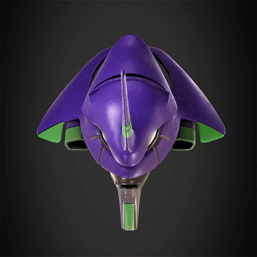🪖 Evangelion EVA-01 Helmet for Cosplay・ STL File for 3D printing・Cults