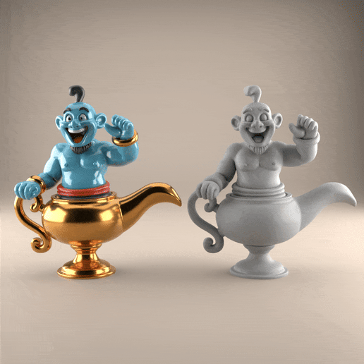 🧞 Fun Genie Lamp 3D STL File for Desk Decor Toys 2・ STL File for 3D ...