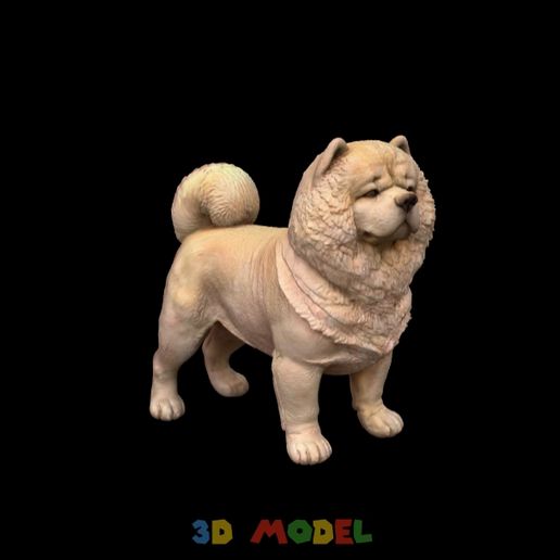 🐕 chow chow dog sculpture model・ STL File for 3D printing・Cults