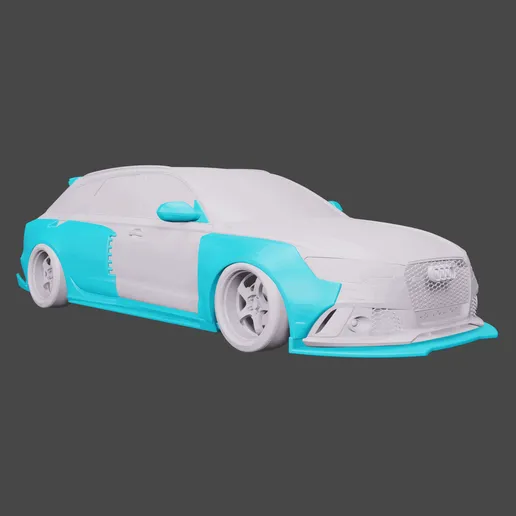 🚗 AUDI RS6 AVANT WIDEBODY・ STL File for 3D printing・Cults