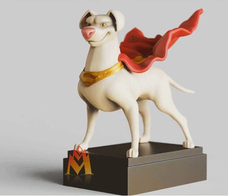 Archivo STL Krypto - canine-standing pose-FANART FIGURINE 🦸‍♂️ ・Modelo ...