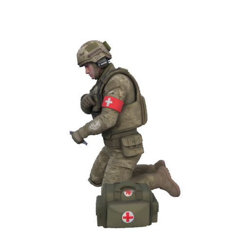 🪖 Combat Medic – Field Treatment Stance・ STL File for 3D printing・Cults