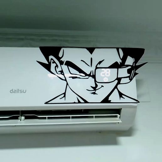 🐉 Vegeta with Scouter for Air Conditioners・ STL File for 3D printing・Cults