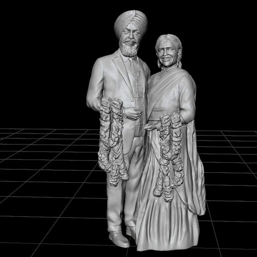 OBJ file Sikh Couple Model 🧑‍🤝‍🧑 ・3D print design to download・Cults
