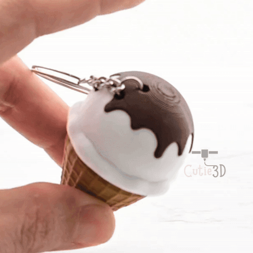👌 Cutie3D Keycap Fidget Clicker Ice Cream Keychain - Cute Backpack ...