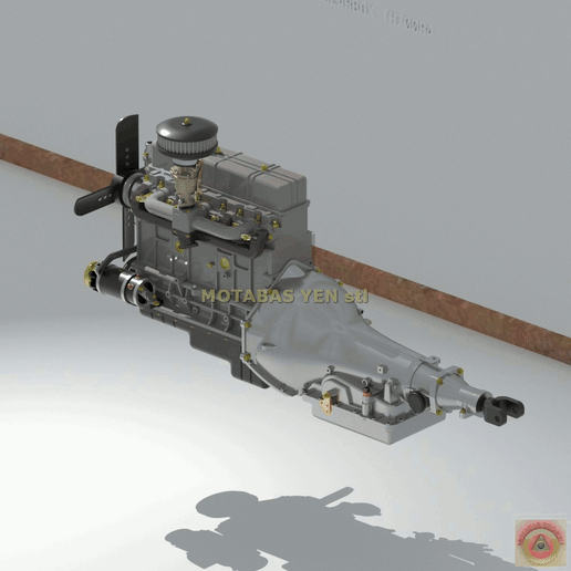 🚗 GM TH 700R4 for CHEVY 235 STOVEBOLT - GEARBOX・ STL File for 3D ...