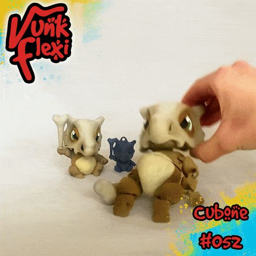 Archivo STL Pokemon Cubone Flexi Imprimible + Figura y Llavero 🐉 (3MF ...