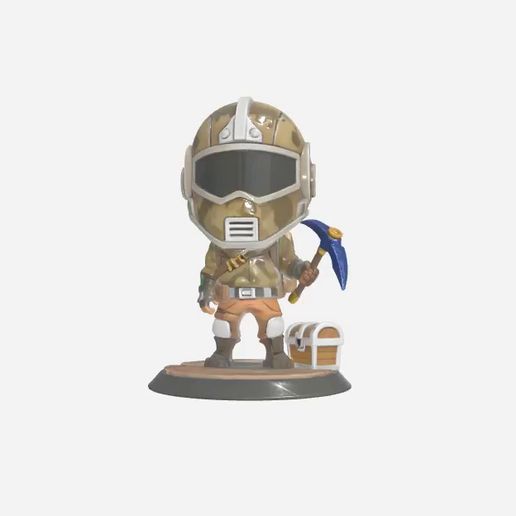 🫡 Chibi Fortnite Soldier - Figura Decorativa Estilo Fortnite・Archivo ...