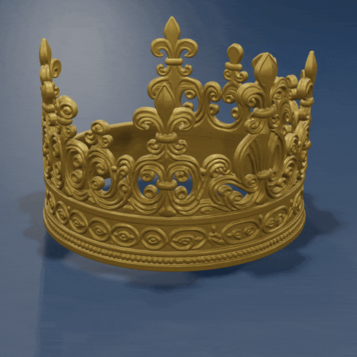 👑 Intricate Ornamented Crown・ STL File for 3D printing・Cults