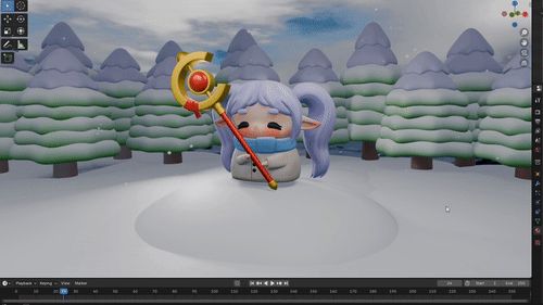 🌨️ Frieren Ultrachibi snow & sleepy・ STL File for 3D printing・Cults