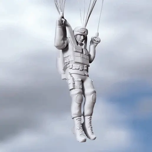 🪖 Military Paratrooper #2・ STL File for 3D printing and CNC machining ...