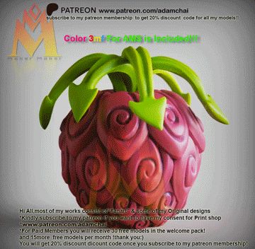 😈 Hebi Hebi no Mi Devil Fruit(3MF Bambu color FIle) Container version ...