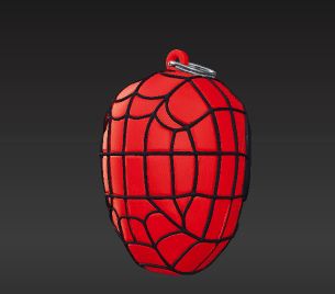 🗝️ Classic Webbed Mask Keychain Charm - Miniature Hero Collectible 3D ...