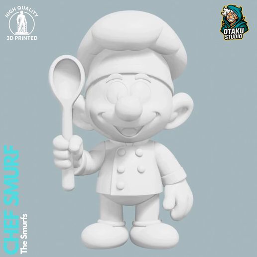 👩‍🍳 Chef Smurf - The Smurfs Fan Art 3D Model・Free STL File for 3D ...