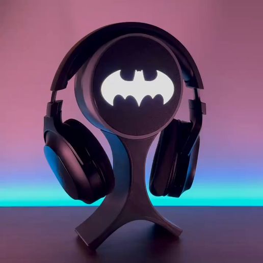 🎧 Batman Headset Stand with LED Lights・ STL File for 3D printing・Cults