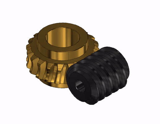 STL file Worm Gear - Center D. 90 mm - Ratio 15 & 20 - Worm with Shaft ...