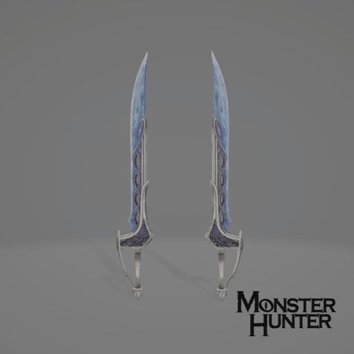👹 MONSTER HUNTER WORLD VELKANA DUAL BLADES・ STL File for 3D printing・Cults