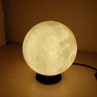 3d texture moon lamp