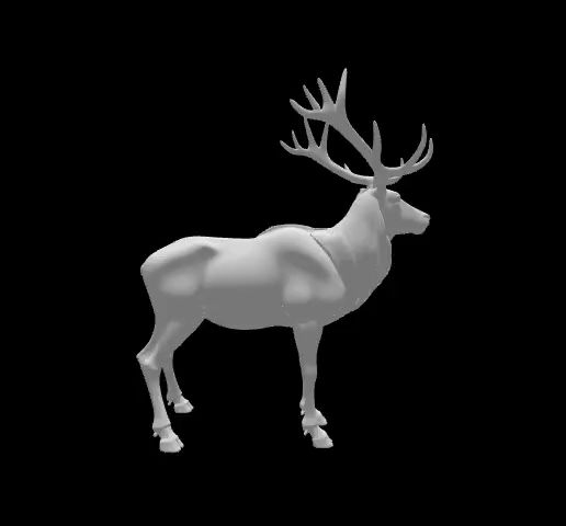 🦌 Realistic Elk Deer・ STL File for 3D printing・Cults