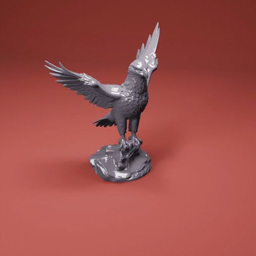 🦅 Soaring Eagle STL – Realistic Flying Eagle 3D Model for 3D Printing ...