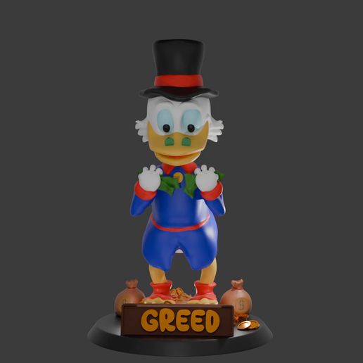 STL file Scrooge Mc Duck : Greed 🦆 ・3D print design to download・Cults